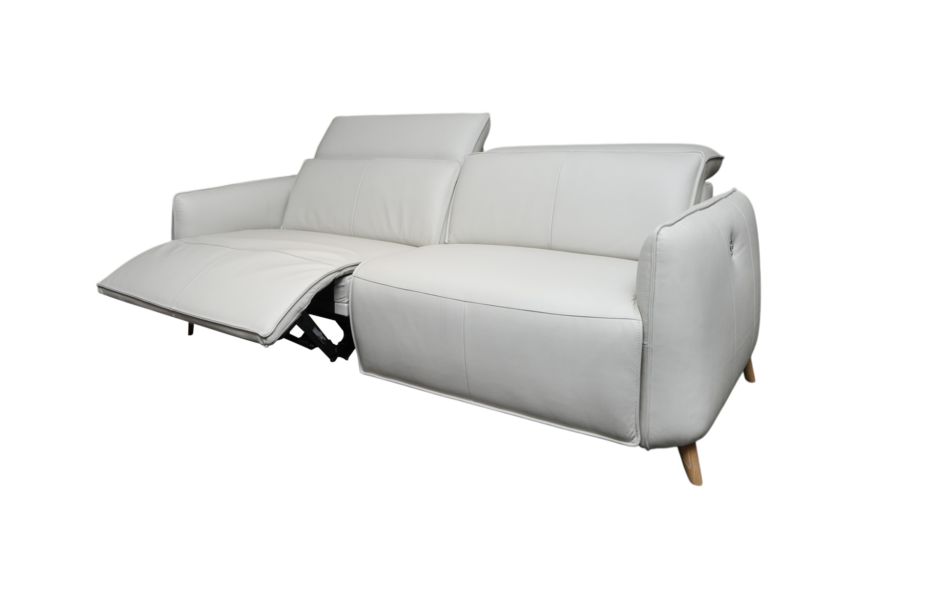 Pico Power Leather Sofa 2.5S Frost - Home Decor